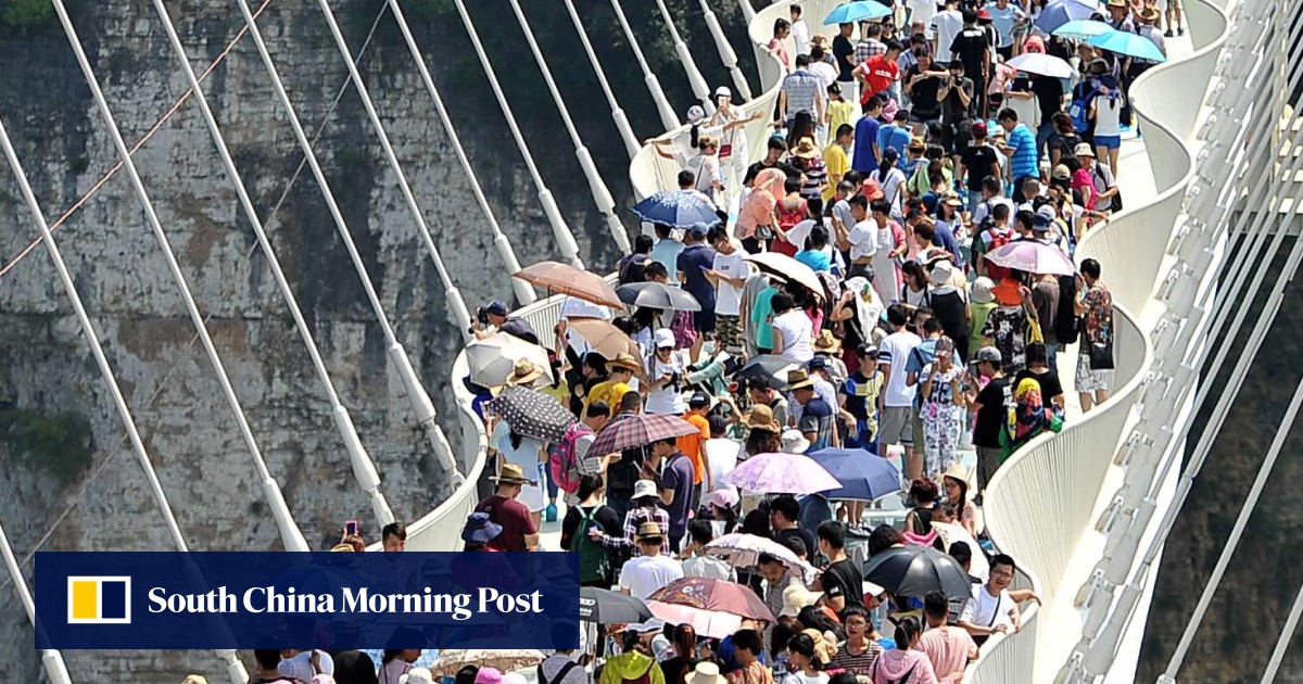 World’s longest glass bridge in China attracts too many visitors – and ...