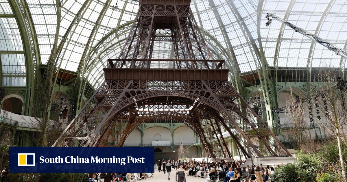 Chanel recreates Eiffel Tower to delight celebrity front row at Paris ...