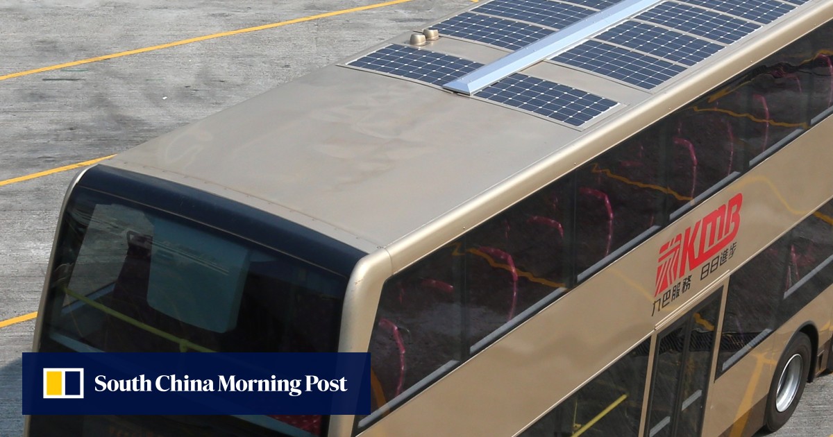 Hong Kong’s KMB unveils bus with solar panels to power system that ...