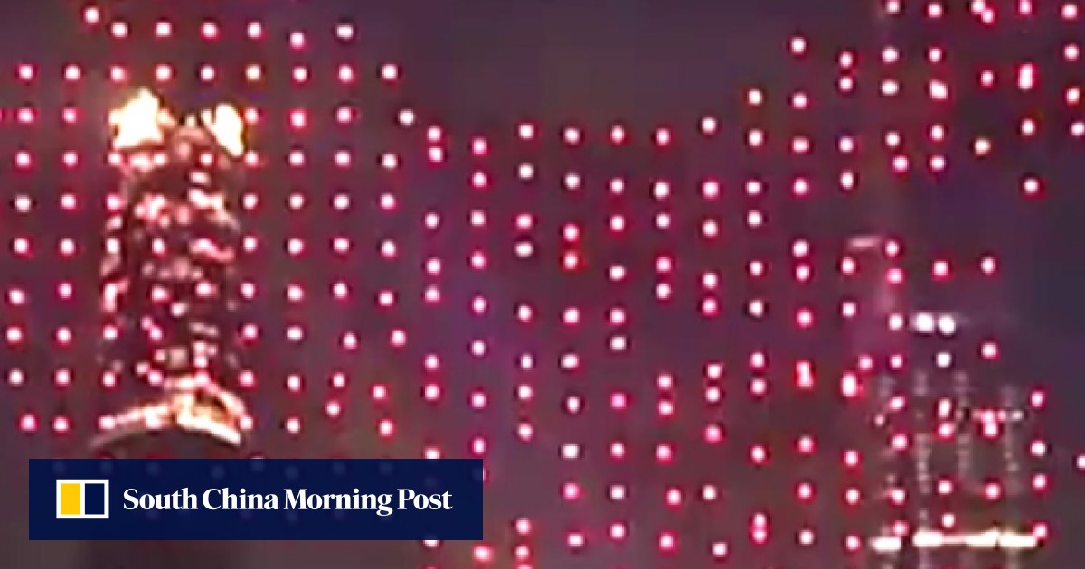 Drones put on spectacular light show in southern China | South China ...