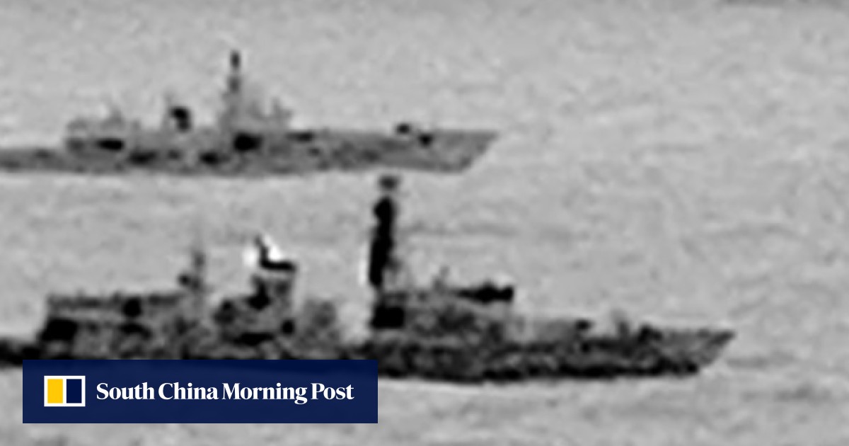 Infrared image shows Britain escorting new Russian warship near UK ...