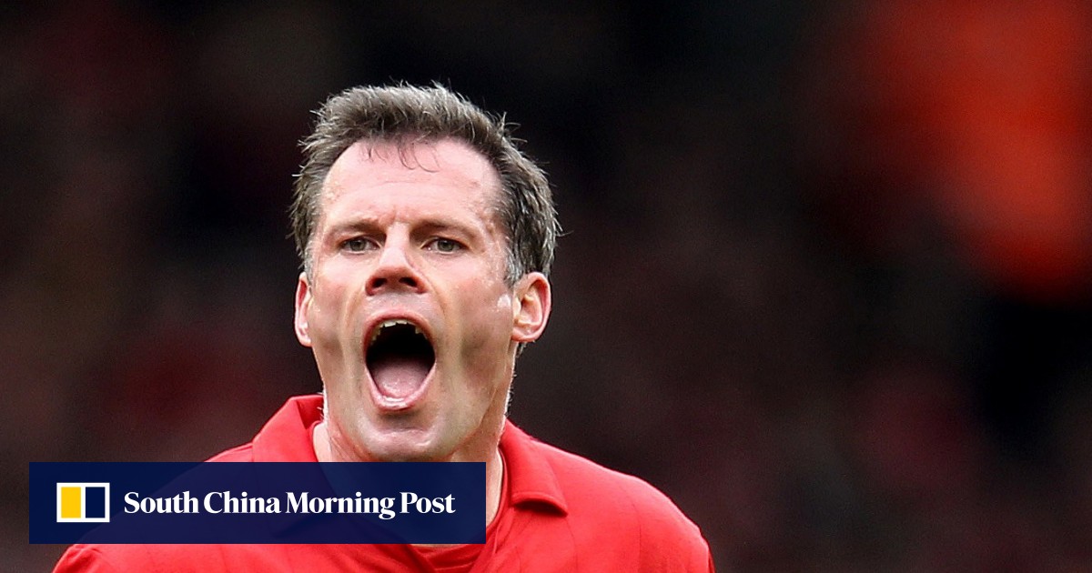 Football pundit Jamie Carragher appears on TV to explain ‘moment of ...