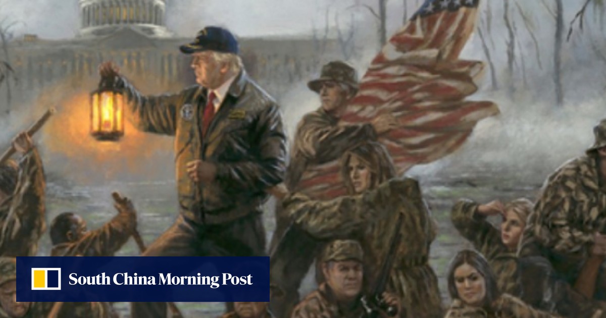 Painting of Donald Trump ‘Crossing the Swamp’ makes a splash on social ...