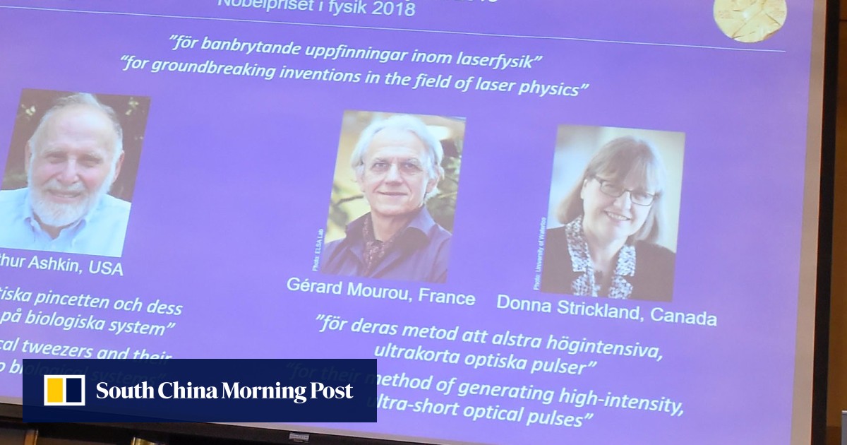 Nobel physics prize goes to laser researchers, including first woman to ...