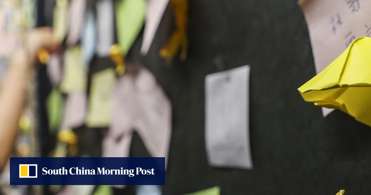‘Democracy wall’ at Hong Kong university covered by red paper after ...