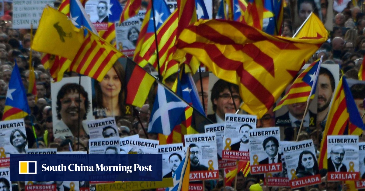 200,000 protest in Barcelona against Catalan separatists’ trial | South ...