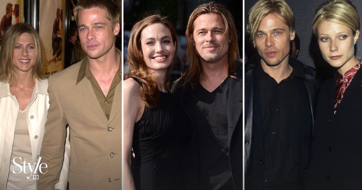 5 times Brad Pitt copped his partner’s style for matching couple looks ...