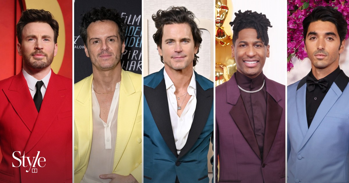 Which star wore it best? Colourful red-carpet suits, ranked: Chris ...