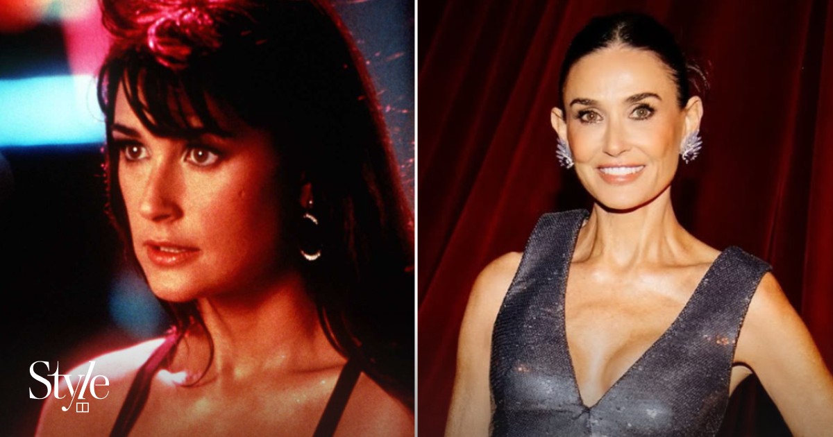 Demi Moore now and then: the 62-year-old actress just won a Golden ...