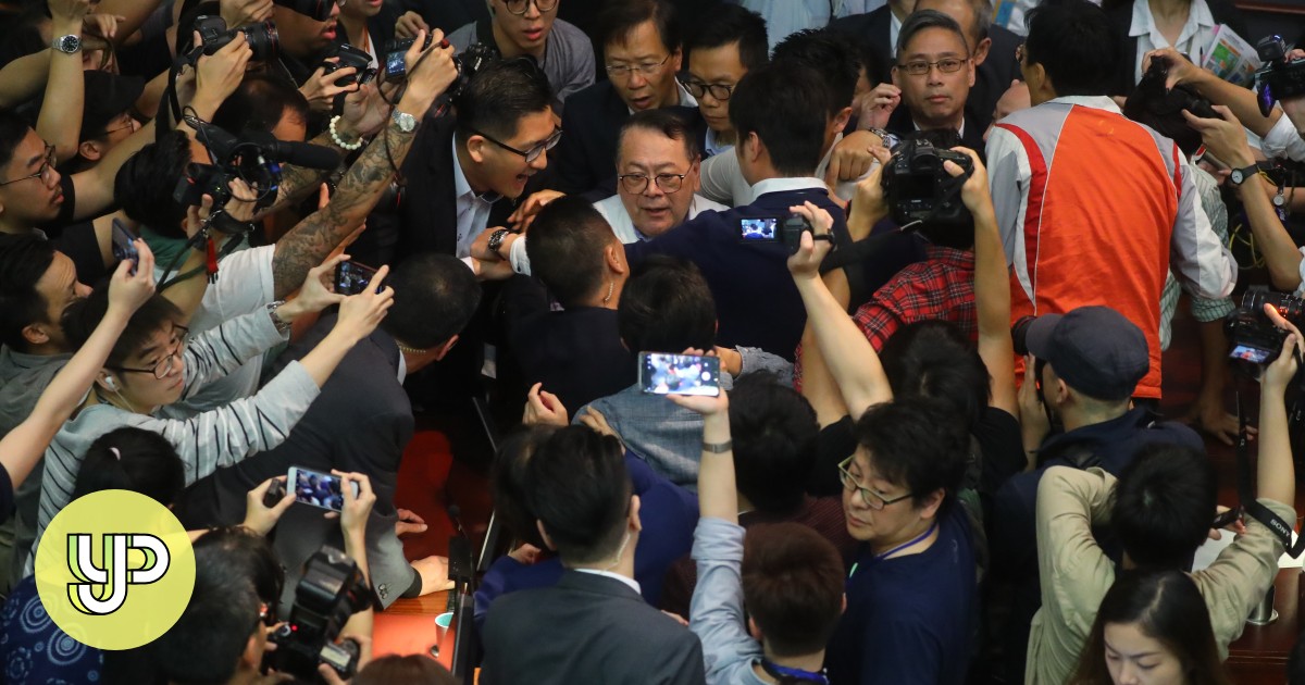 Hong Kong government condemns fight in Legco during meeting over ...