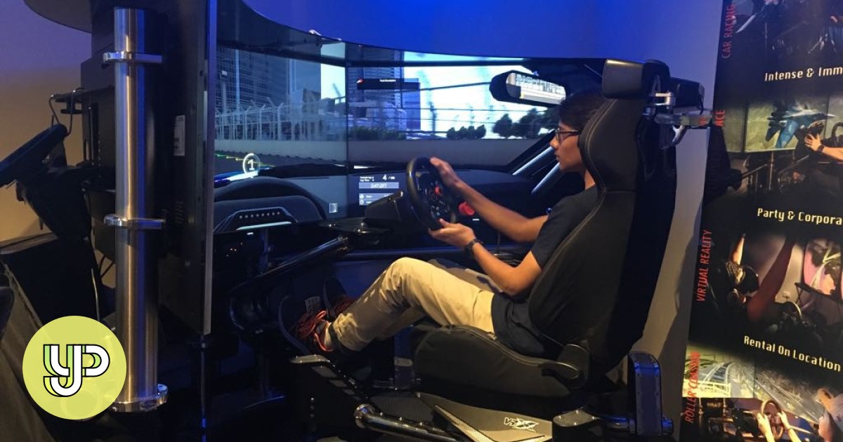 Fly a plane and race a car in a VR simulator that feels like the real ...