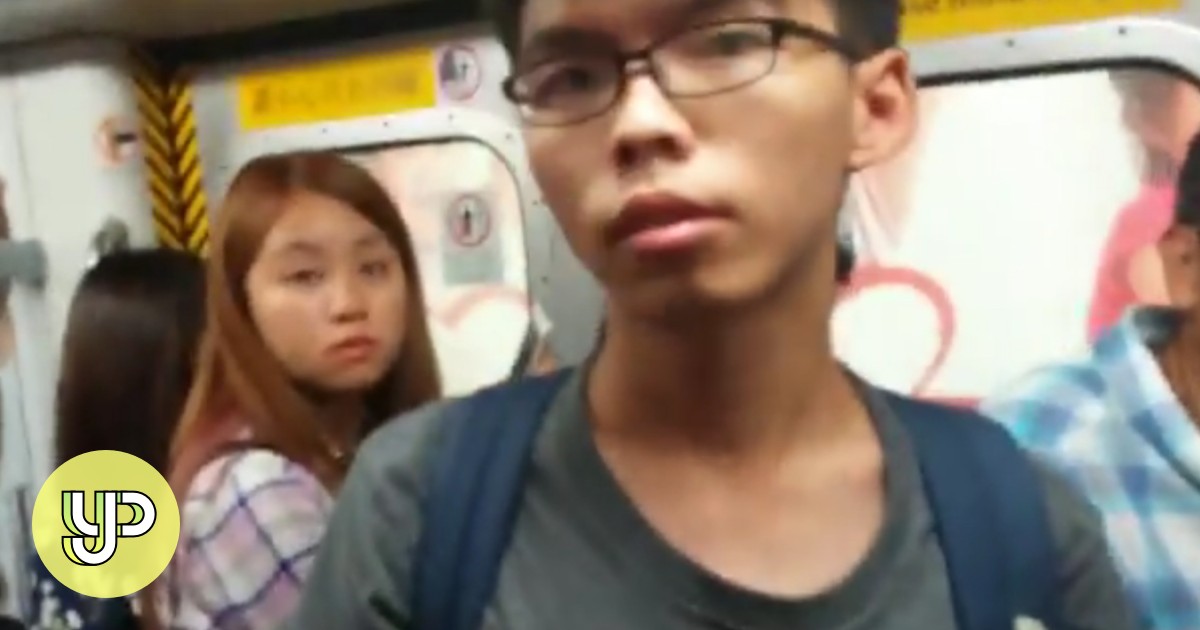 Joshua Wong confronted by YouTuber Lau Ma Che on MTR - Young Post ...