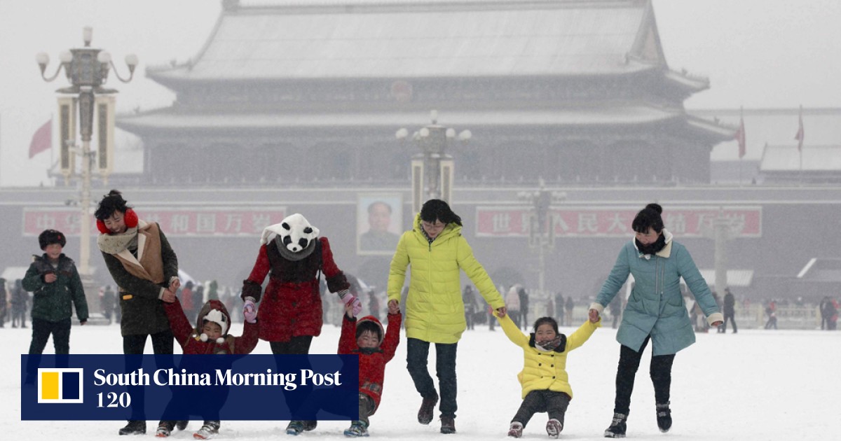 Beijing finally sees its first snow of the season, after a 107-day wait ...