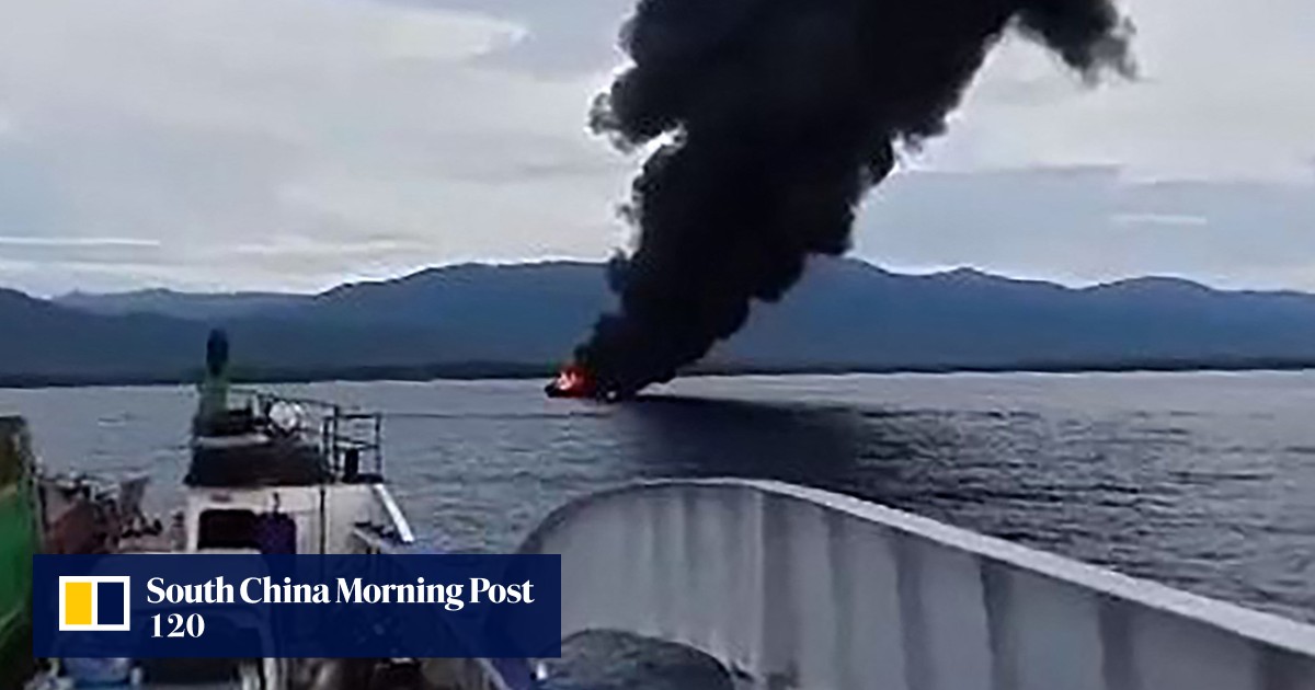 Philippine ferry fire leaves at least 7 dead, dozens are rescued ...
