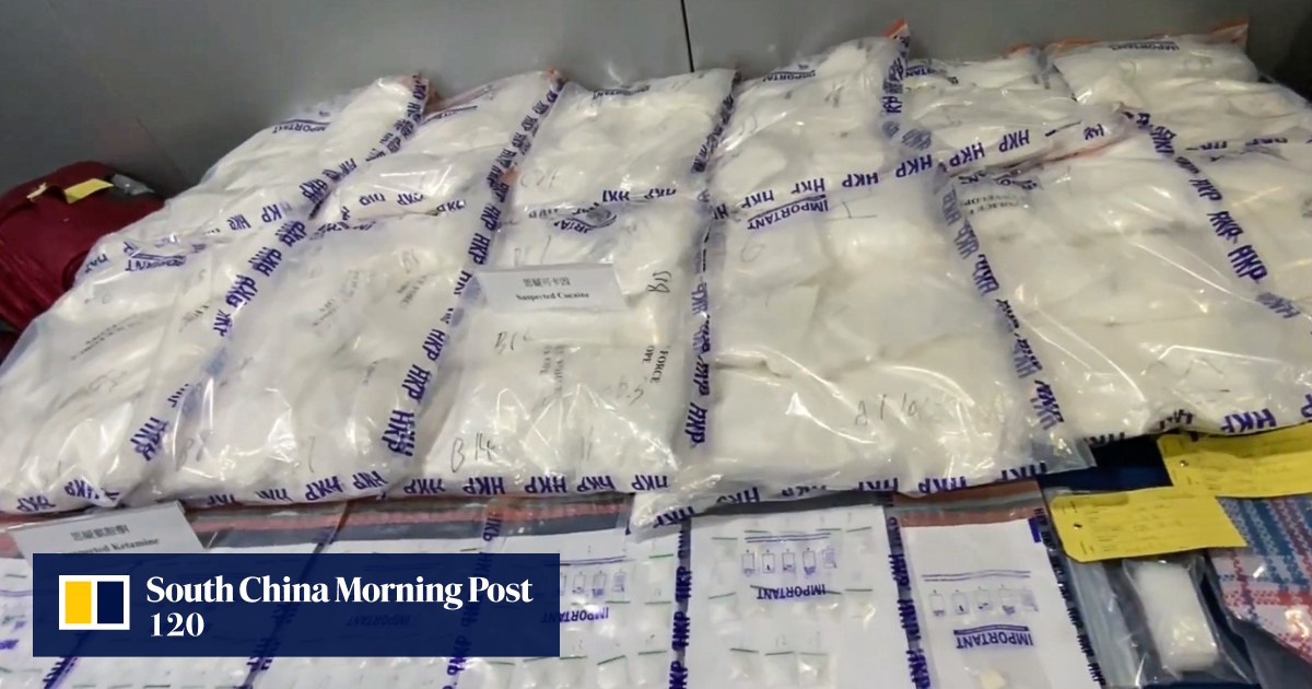 Hong Kong police seize HK$63 million worth of drugs, arrest 2 suspects trying to get into car ...
