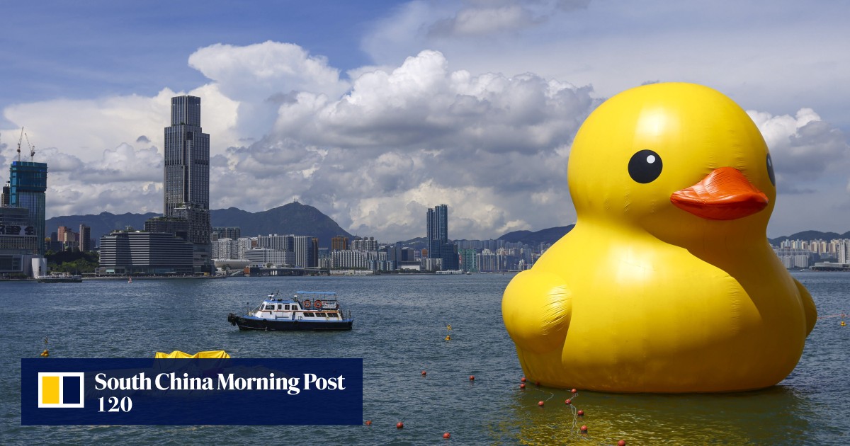 Organisers behind Hong Kong’s giant rubber ducks say they deflated 1 of ...