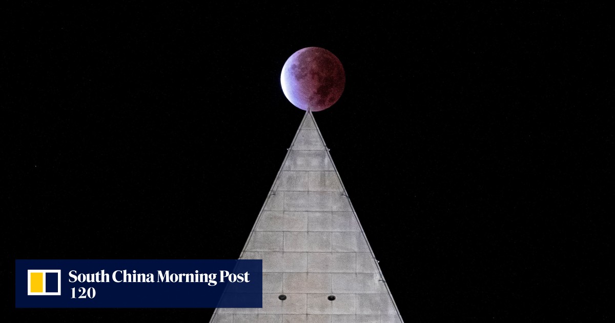 ‘Blood Moon’ dazzles night skies in longest partial lunar eclipse in ...