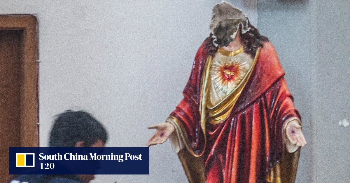 Swordsman wounds four, decapitates Jesus and Virgin Mary statues at ...