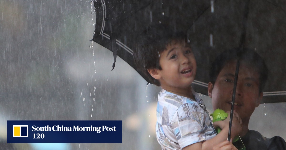 Typhoon signal No 3 issued as tropical storm Ewiniar brings floods to ...