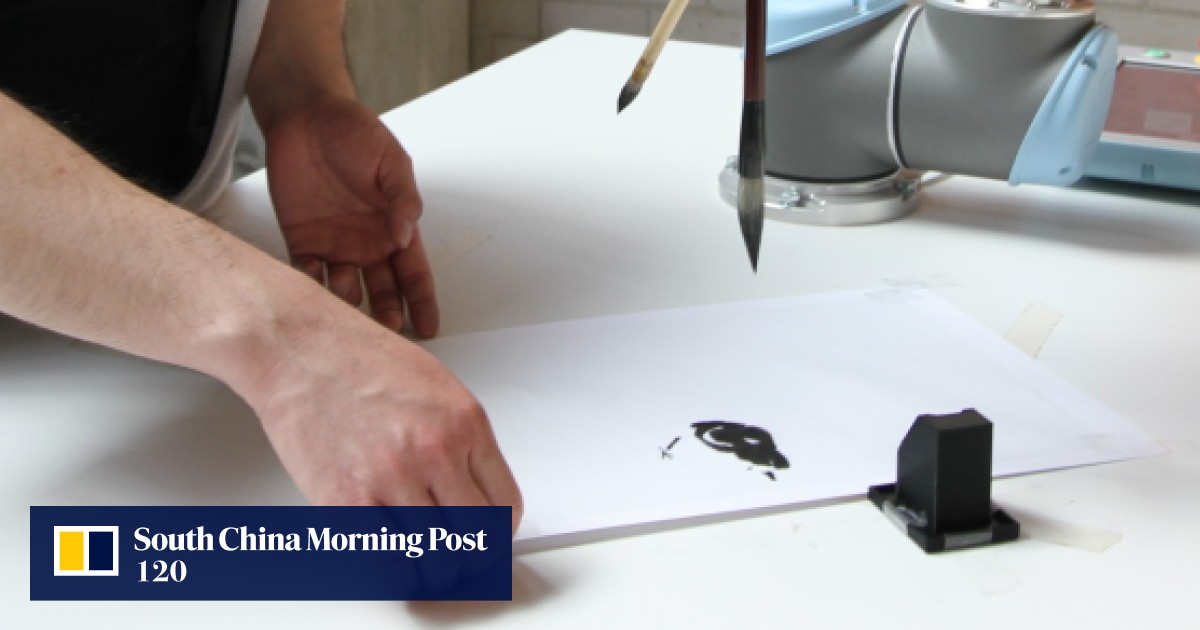 Chinese ink painting robot that can create works from scratch created ...