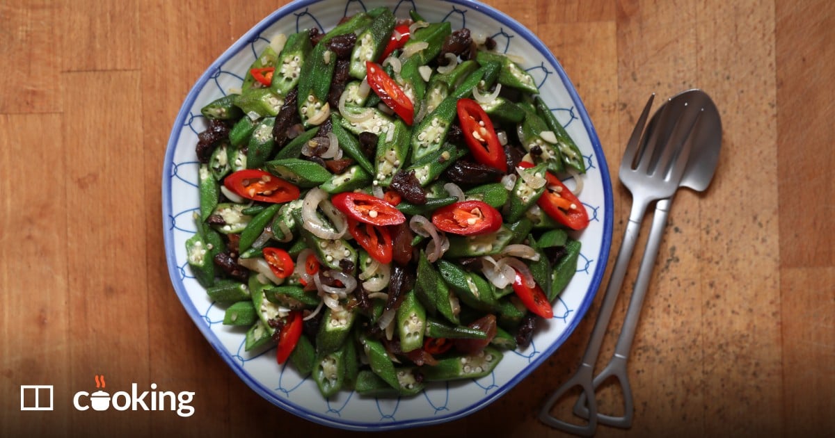 Quick and easy Chinese - okra with Chinese sausage - recipe | SCMP Cooking