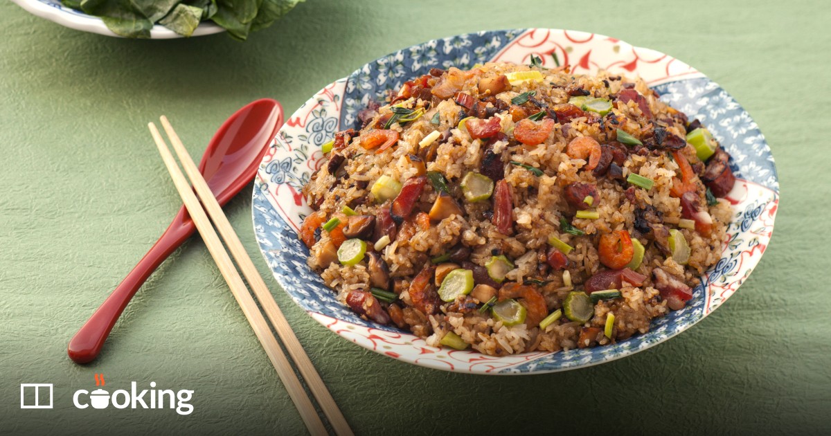 Stir-fried glutinous rice with wind-dried meats (lap mei fan) - recipe ...