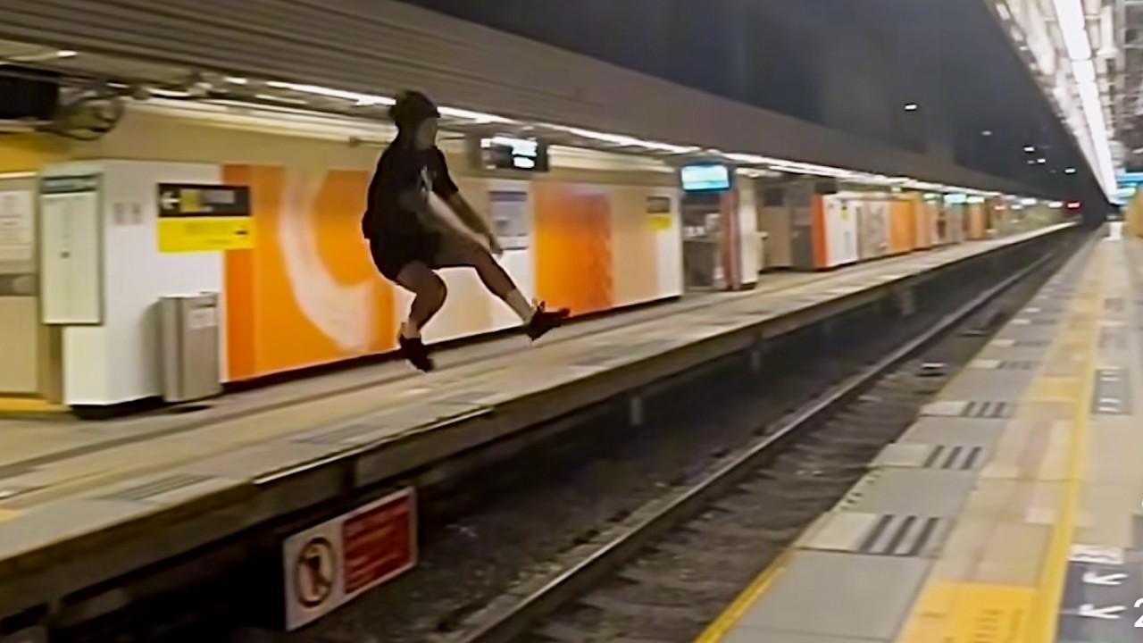 Hong Kong police investigate after viral video shows man leaping ...