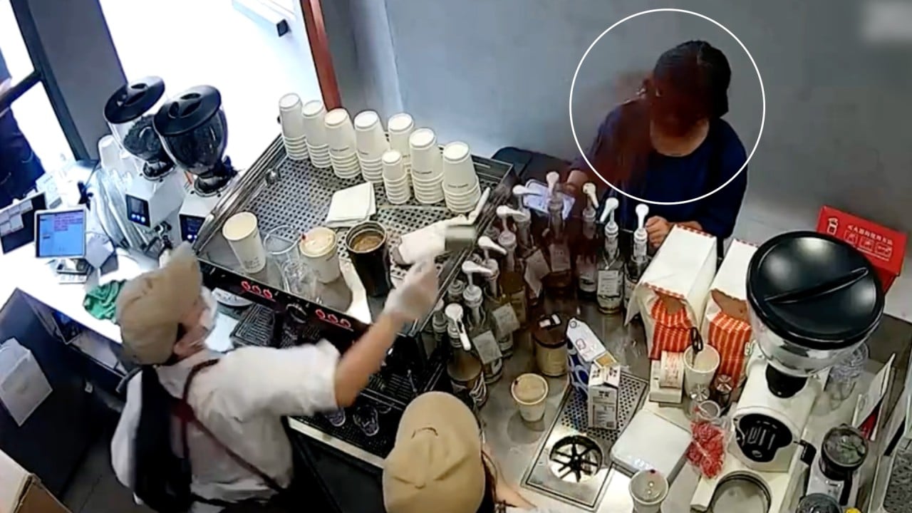 Chinese barista throws coffee powder over pushy customer, landing cafe ...